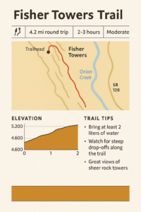 Fisher Towers - Best Hikes, Trailhead Directions, and Maps
